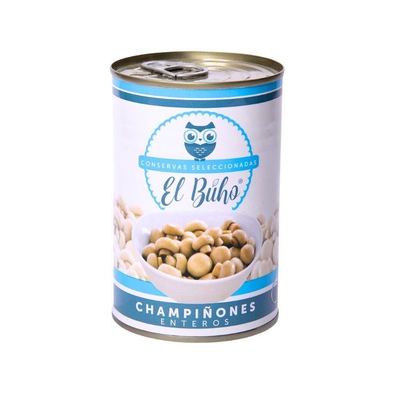 CHAMPIÑONES ENTEROS EL BUHO LATA 400GRS - Hod Foods